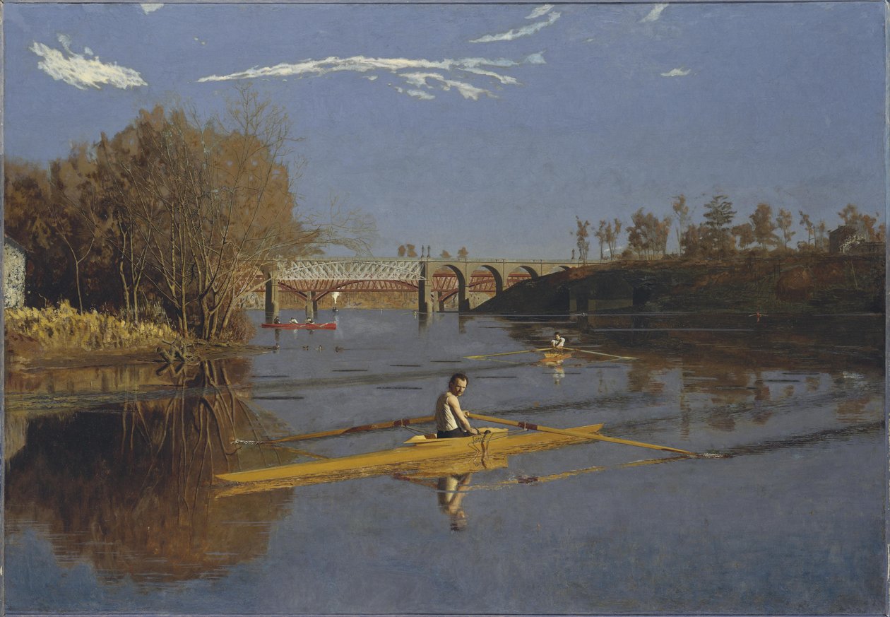 Max Schmitt in a Single Scull by Thomas Eakins